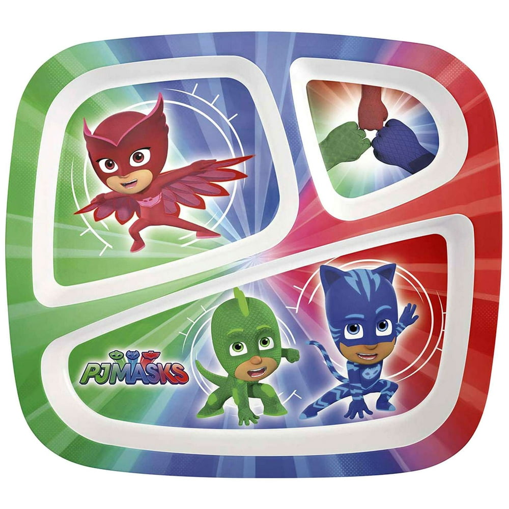 Disney Junior PJ Masks Divided Plate - Walmart.com - Walmart.com
