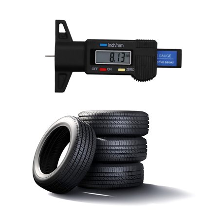 Tire Thread Depth Vernier Caliper Digital Display 0-25.4mm Meter ...