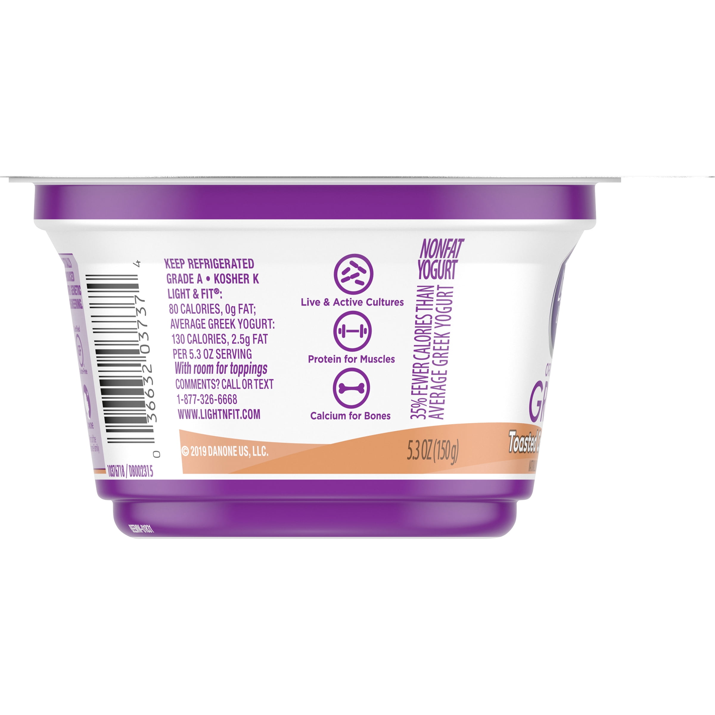 Dannon Light And Fit Greek Yogurt Toasted Coconut Vanilla Nutrition ... Dannon Light And Fit Greek Yogurt Toasted Coconut Vanilla Nutrition ...
