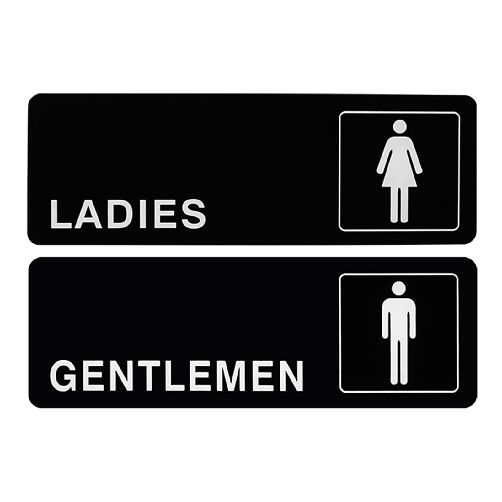 Toilet Sign Acrylic Wall Sticker Decor Rectangle Washroom - Walmart.com