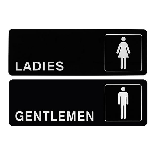 Toilet Sign Men and Women Removable Wall Sticker Decor Self Adhesive ...