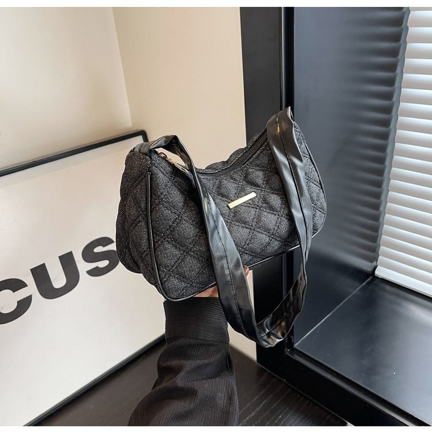 Tendencia vaquera moda 2025 nuevo otoño casual estilo occidental textura simple hombro cruzado ...