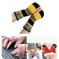 Christmas Pattern Mittens Stretchy Hand Gloves Female Winter Autumn Arm ...