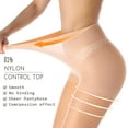 Wajiafar 3 Pack Womens Sheer High Waist Tights With Support And Reinforced Toes Pantyhose