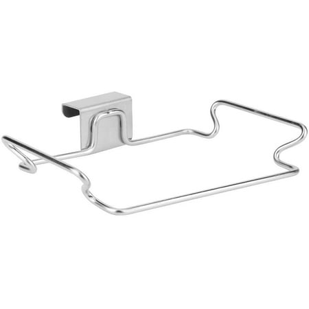 Trash Rack, Trash Bag Holder Stainless Steel Door Back Kitchen Garbage ...
