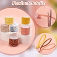 6 Rolls 6 Colors Suede Cord with Golden Tone Alloy Rivet For Punk Rock ...
