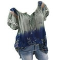 Womens Plus Size Clearance 5 Women Short Sleeve V Neck Lace Printed