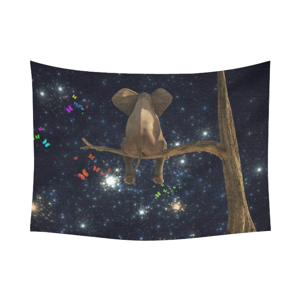 CADecor Elephant Sitting on branch of tree Wall Tapestry Wall Hanging ...