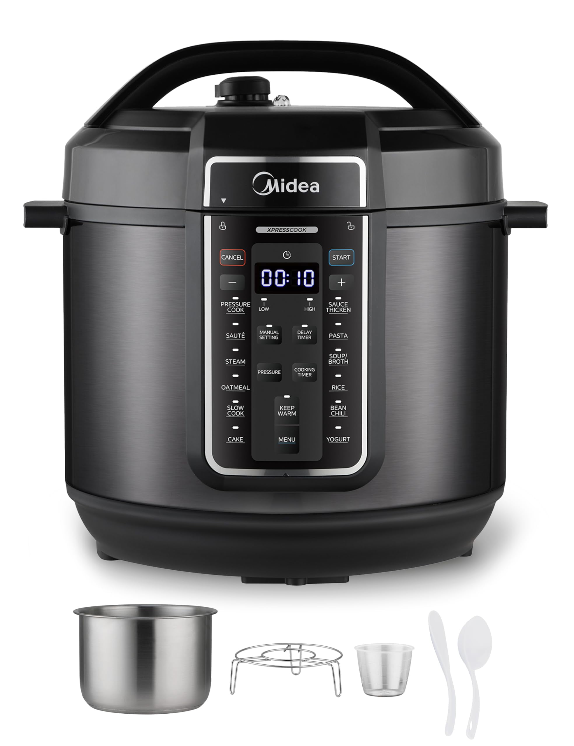 Olla a presión eléctrica Midea 8L 12 en 1 de acero inoxidable | Bodega ...