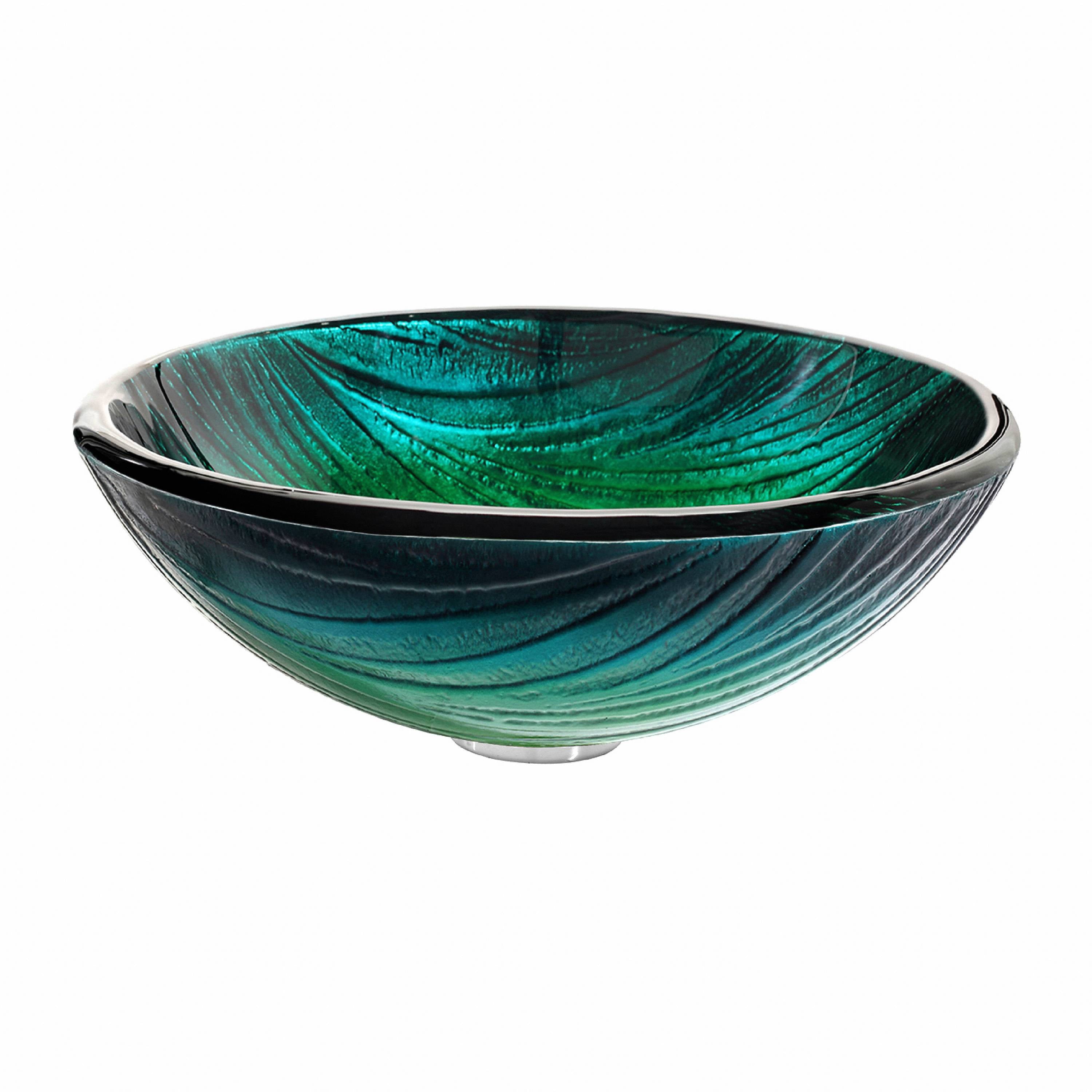 Kraus Nei Glass Vessel Sink In Green