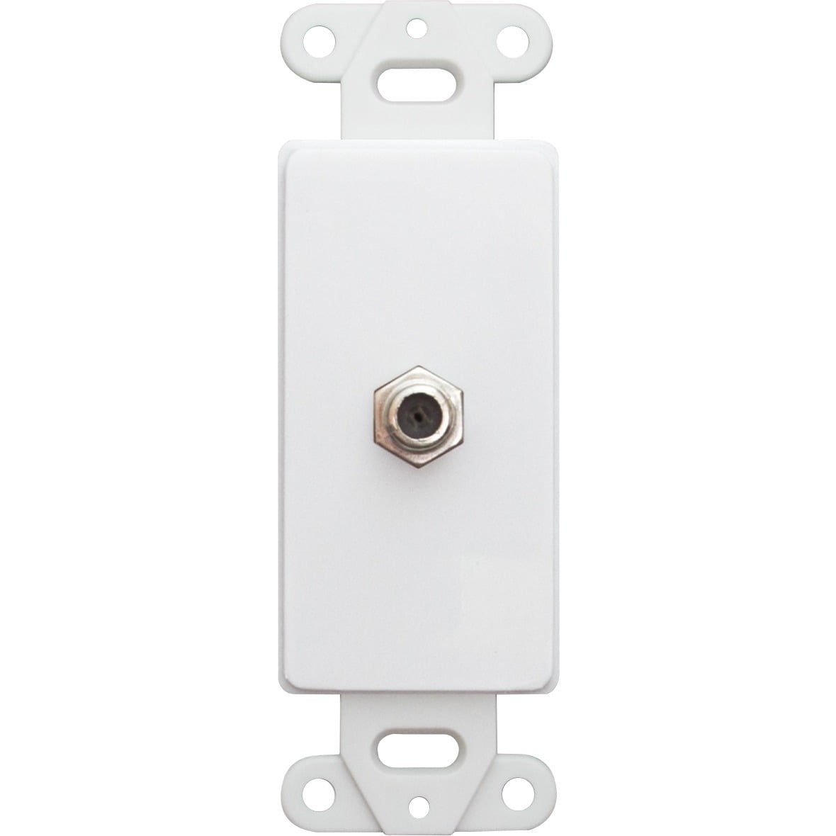 Decora Wall Plate Insert, White, F-pin Coaxial Coupler, F-Pin Female ...