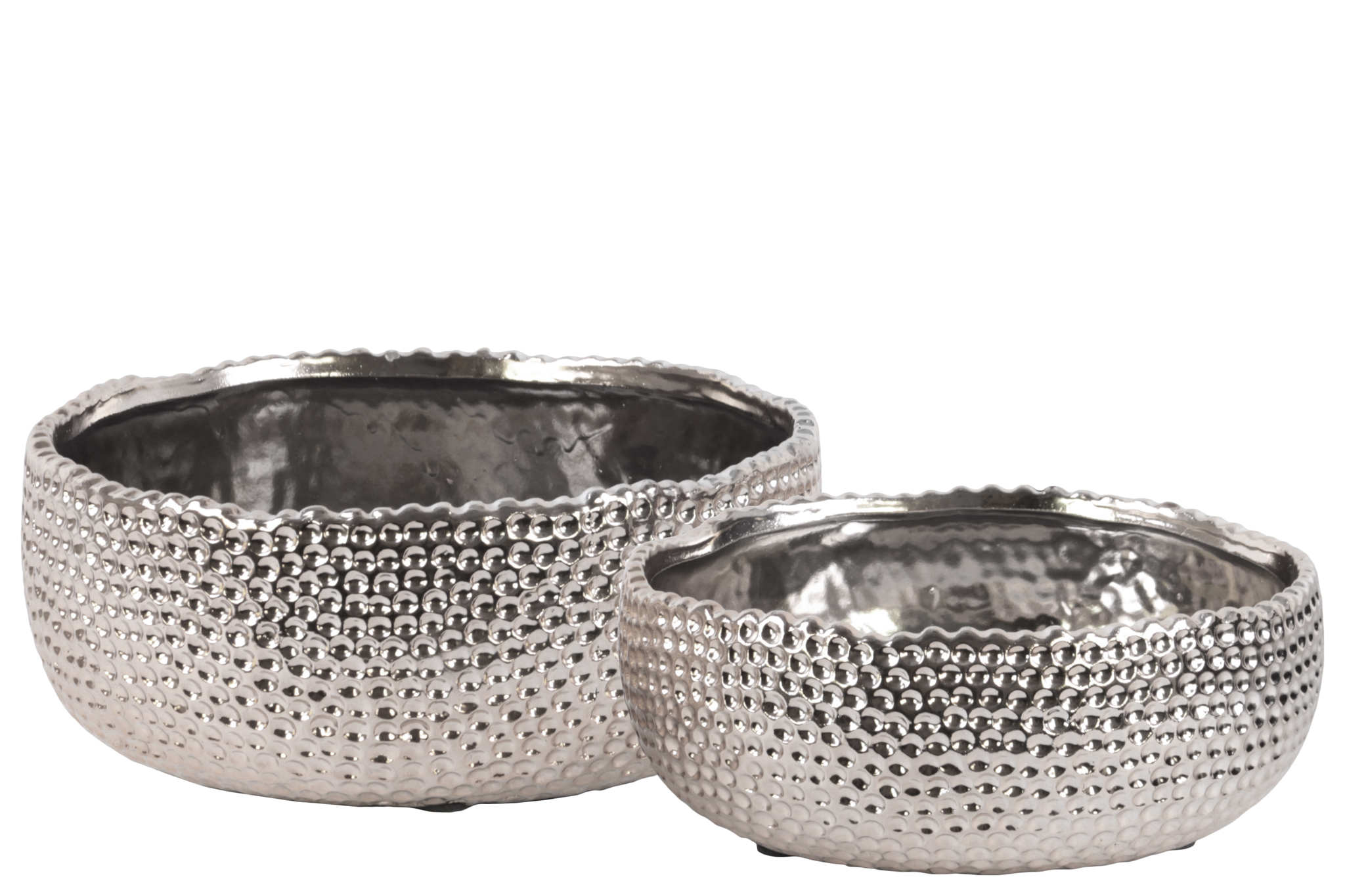 Urban Trends Collection: Ceramic Pot Polished Chrome Finish - Walmart.com