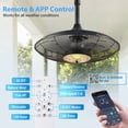 20" Outdoor Ceiling Fan with Light, IP65 Waterproof, Plug-In with Hook ...