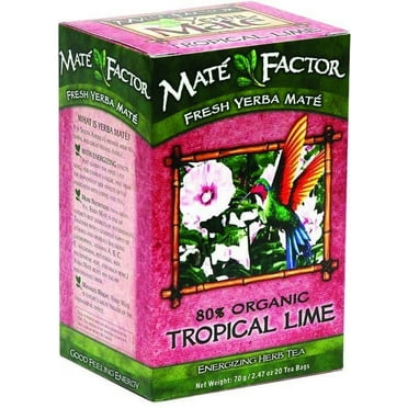 Mate Factor Organic Energizing Yerba Mate Dark Roast Herb Tea - 20 Bags ...