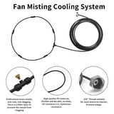 Monsoon Outdoor Misting Fan Kit, 16in Water Cooling System for Patio ...