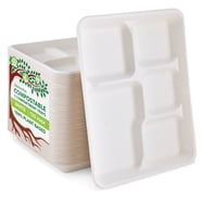 Hefty Supreme Disposable Styrofoam Dinner Trays, Oval Foam Plates (100 ...