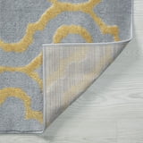 Transitional 9x12 Area Rug (8'10'' x 12'2'') Geometric Yellow, Gray ...