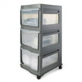 Free Shipping Life Story Classic Gray 3 Shelf Storage Container