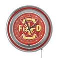 Fire Fighter 14 Inch Neon Wall Clock - Walmart.com