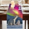 Bear Burlap Cotton Table Runner 13x70 Inches Long, Nature Pink Yellow ...