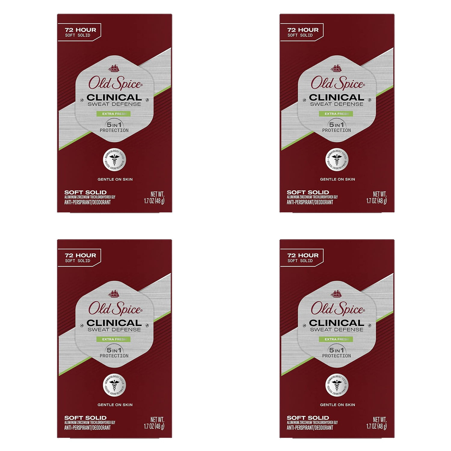 Old Spice Clinical Soft Solid Antiperspirant Extra Fresh, Sweat Defense ...