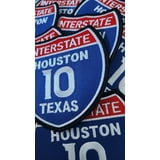 Collectable 1-pc, "HOUSTON 4" Interstate 10" Iron-On Embroidered Patch ...