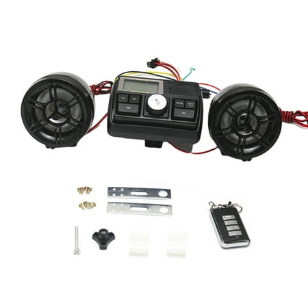 Motorcycle Handlebar Audio Amplifier with Display Waterproof MP3 Music ...