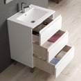 DAX Costa Engineered Wood Single Vanity Cabinet, 24", Glossy White ...
