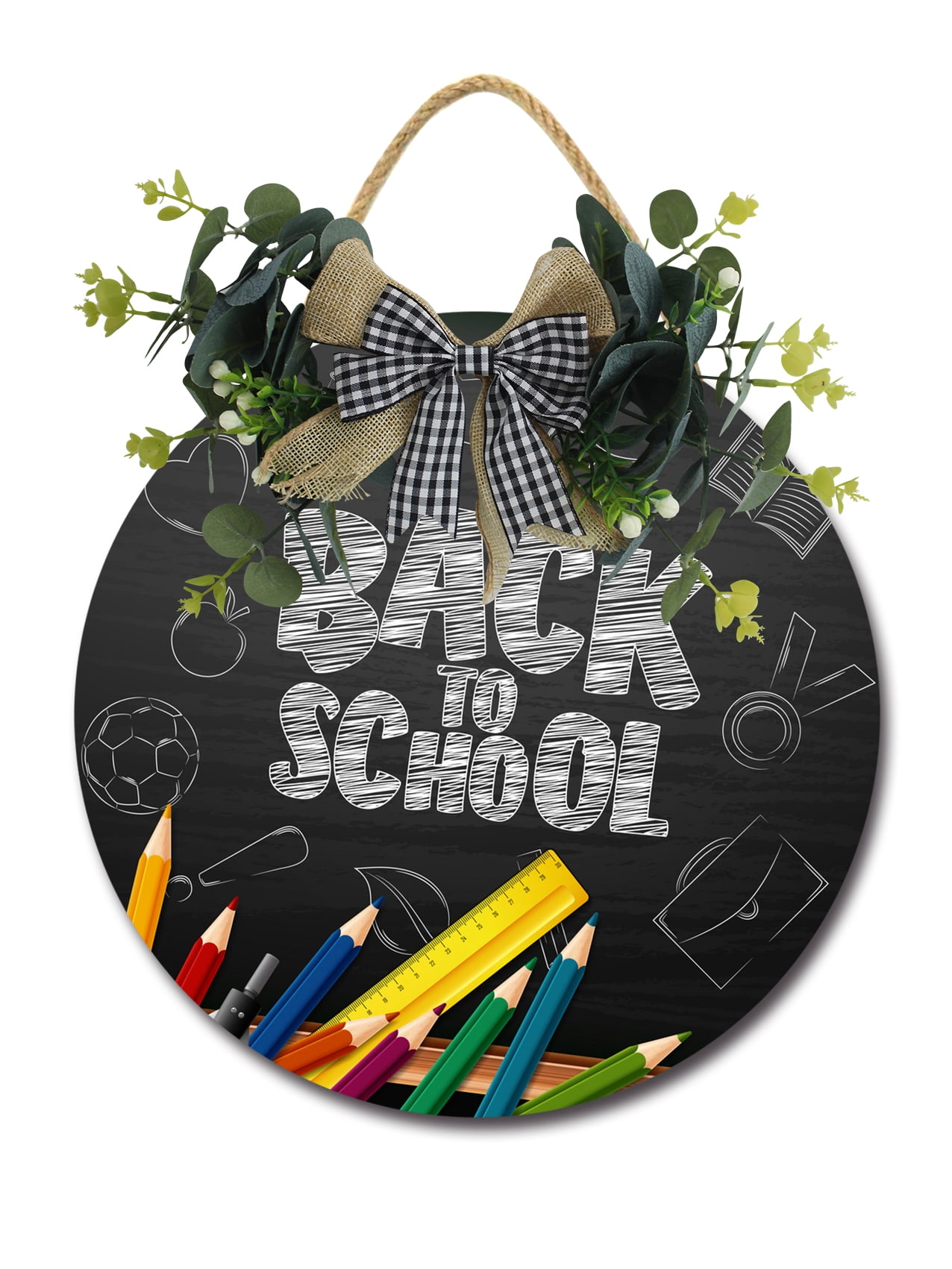 Eveokoki Back To School Door Sign Classroom Door Hanger Back to School ...