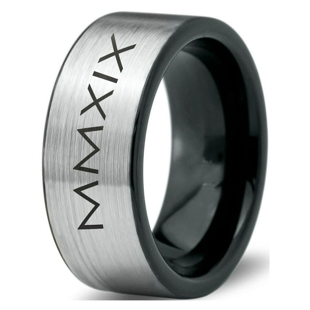 Tungsten Gradutaing Class Of 2019 Roman Numerals Engraved Band Ring 8mm ...