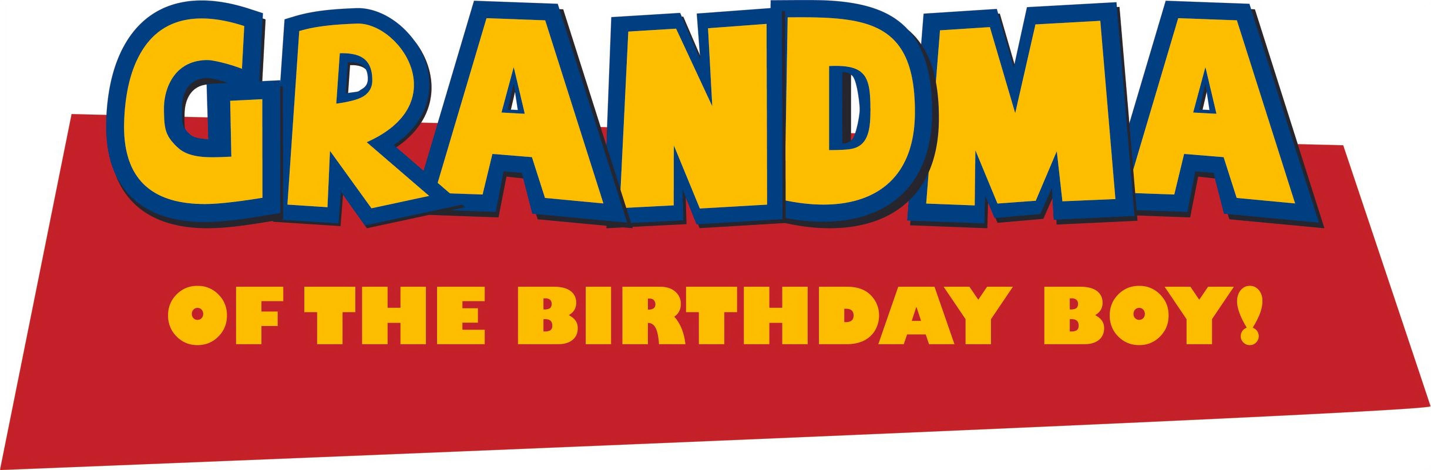 Grandma Of The Birthday Boy Logo Design Cartoon Characters Decors Wall ...