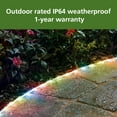 Mainstays 150-Light 24-ft Solar Warm and Multicolor Outdoor Rope Lights ...