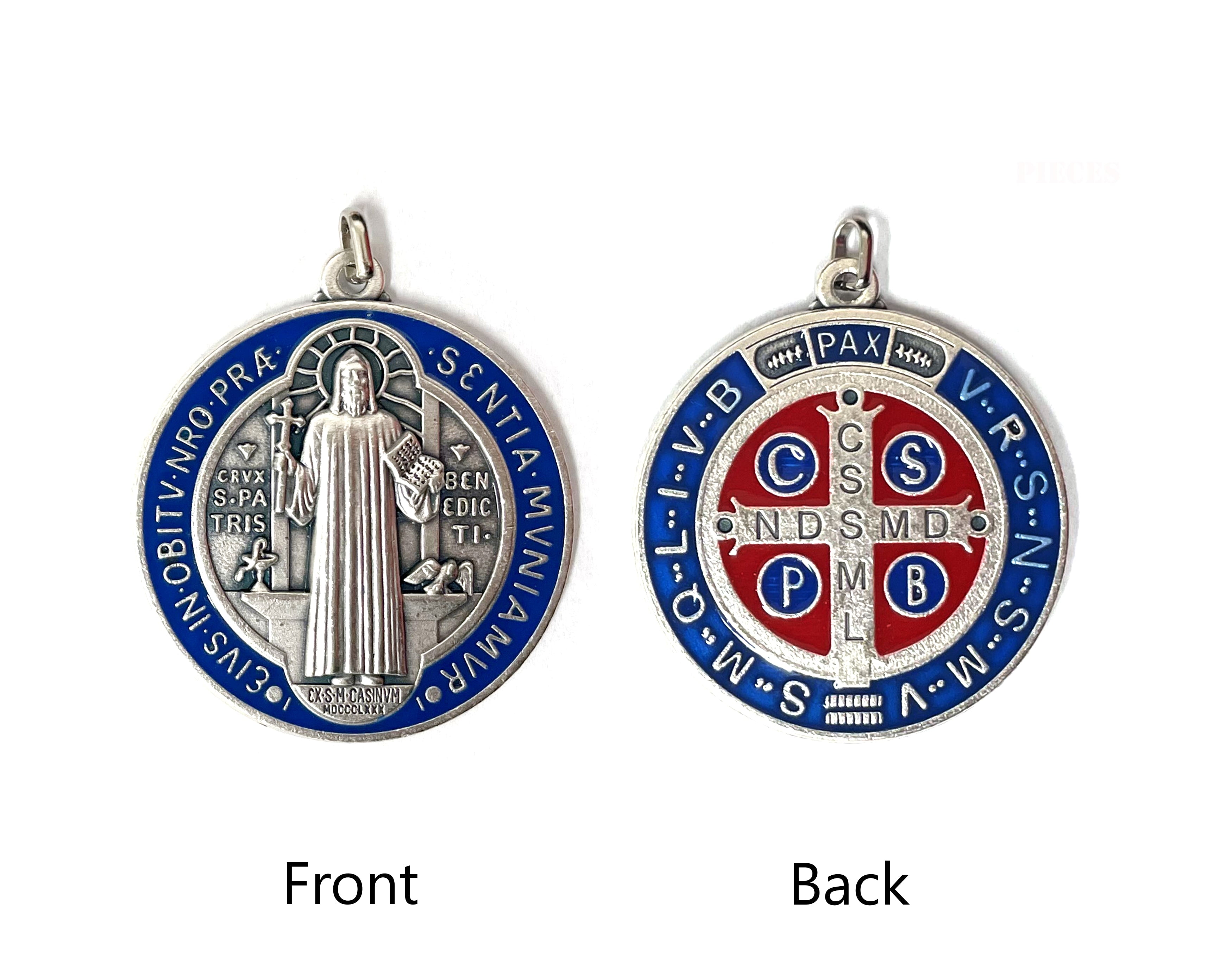 2 Inch Gold and Silver Saint Benedict Medals - Walmart.com