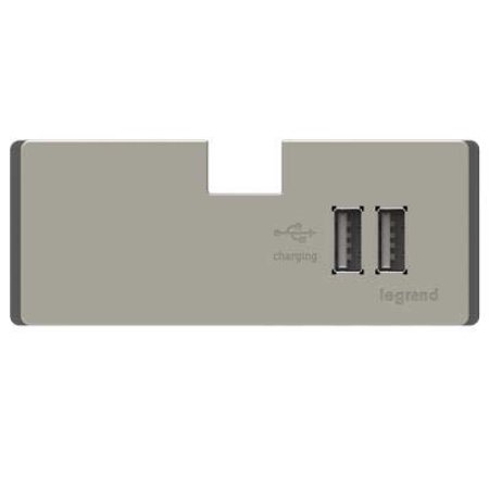 Legrand adorne Under-Cabinet USB Outlet Module in Titanium, APUSB3TM4 ...