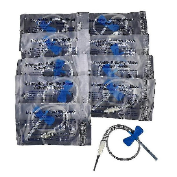 10pc Medical Vacuum Blood Collection Butterfly Safety Needle Disposable ...