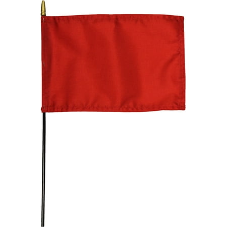 Red - 8" x 12" Solid Color Stick Flag - Walmart.com