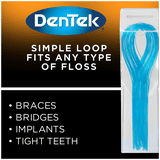 DenTek Floss Threaders, Flexible Tip, With Travel Case, Ideal For ...