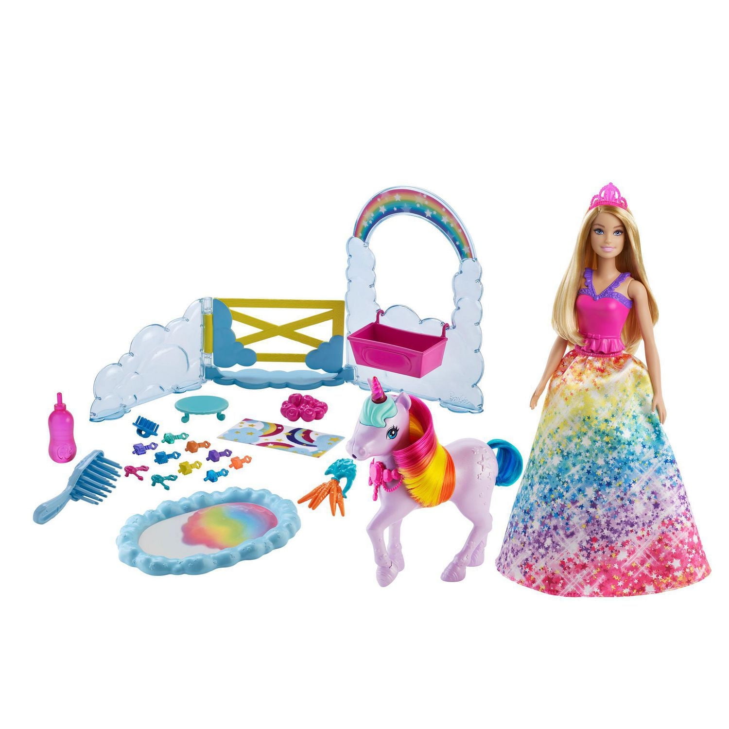 Click here for Barbie Dreamtopia Unicorn Pet Playset With Barbie... prices