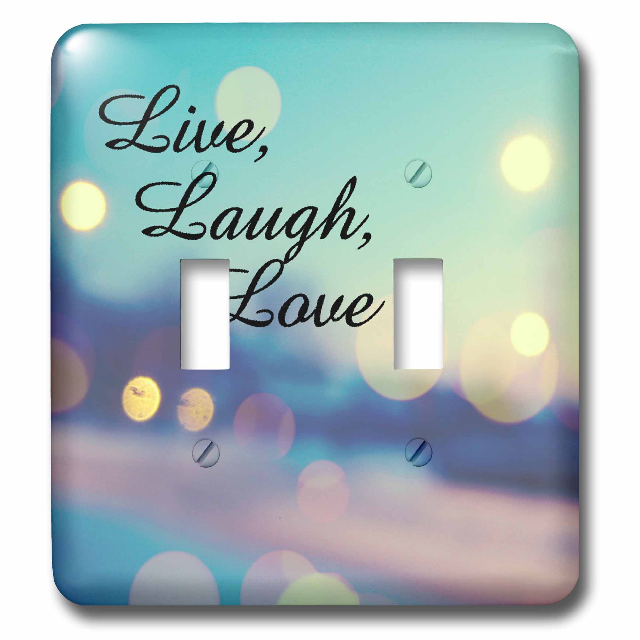 Live, Laugh, Love expression, blue, purple, pink, and gold lights ...