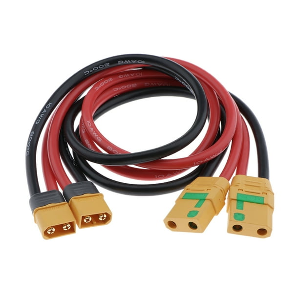 2 Packs Rc Helicopter Battery Xt60 to Male Xt90 Extension Male & Female ...