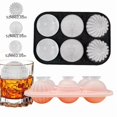 6 Round Ball Diamond-Shaped Silicone Ice Cube Tray for Whiskey, Milk ...