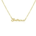 SuperJeweler Sabrina Nameplate Necklace in Gold 16 inches All Names ...