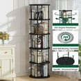 360 ° Display Stackable Spinning Bookshelf Tower,Round Space Saving ...
