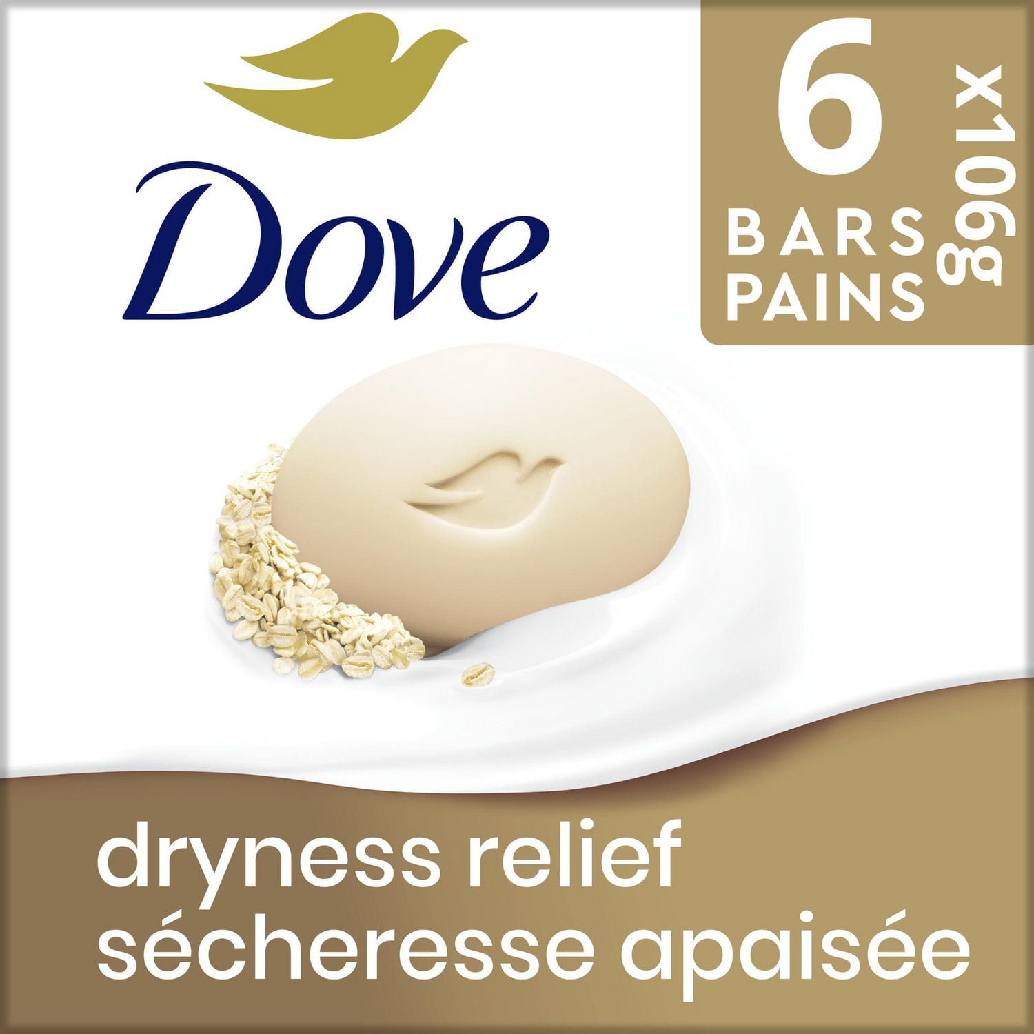 Dove Beauty Bar Soap for Calm, Replenished Skin, Oatmeal and Rice Milk ...