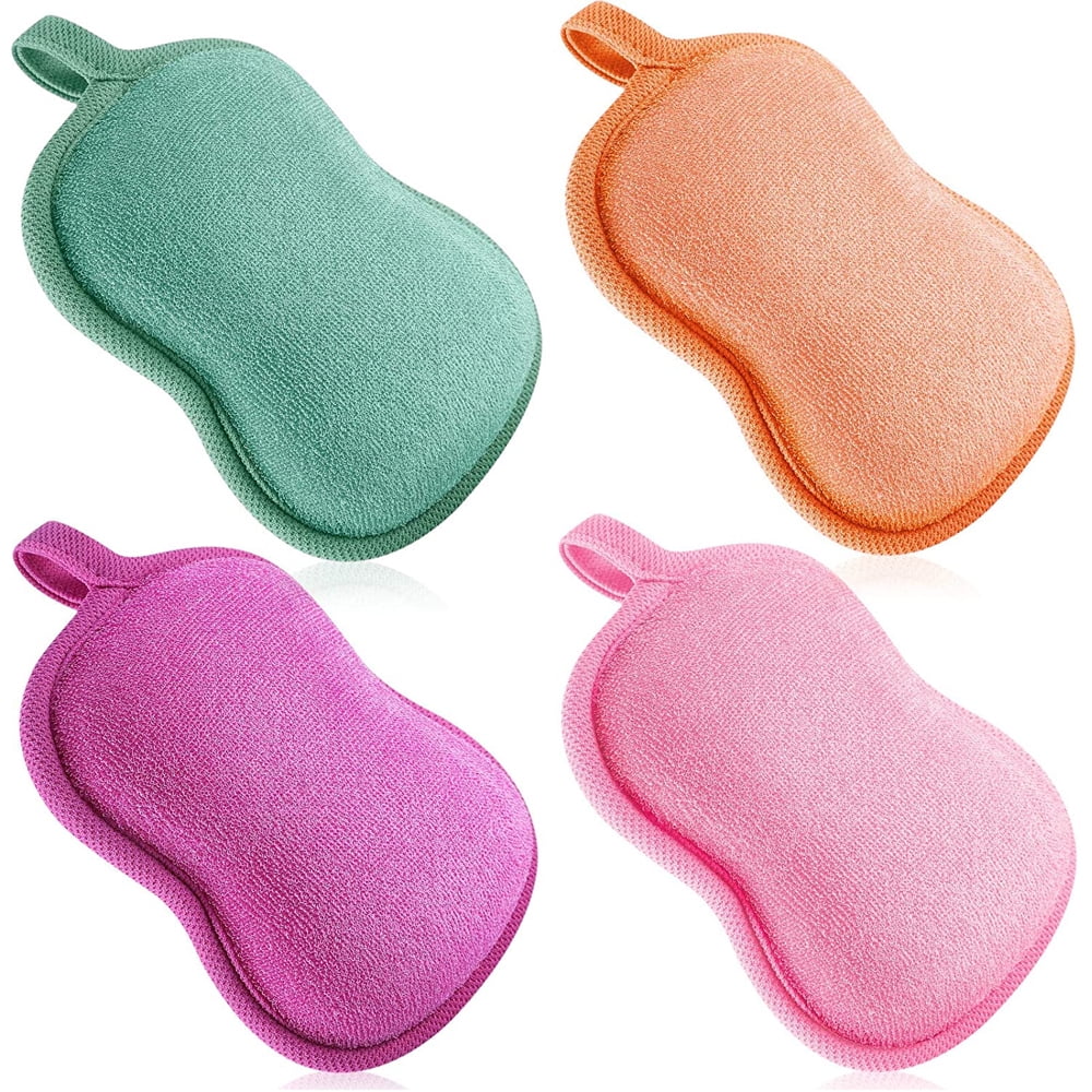 Dosaele 4 Pieces Baby Bath Sponge Soft Absorbent Sponge for Kids ...