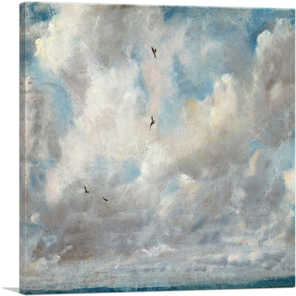 ARTCANVAS Cloud Study 1821 Canvas Art Print by John Constable - Size: 26" x 26" (1.50" Deep ...