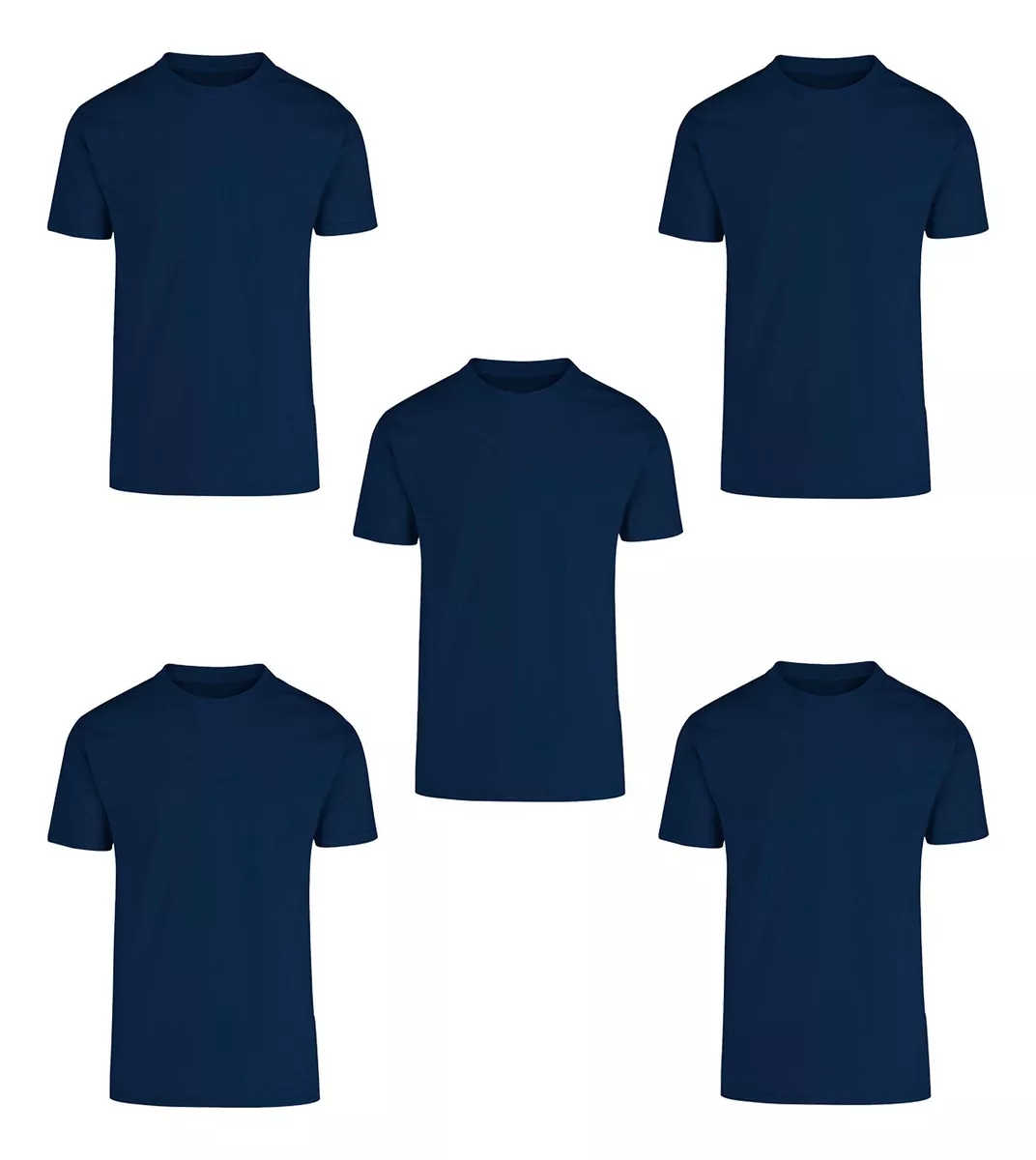 Playeras De Hombre Manga Corta Pack 5 Piezas Mayoreo Lisas | Walmart en ...