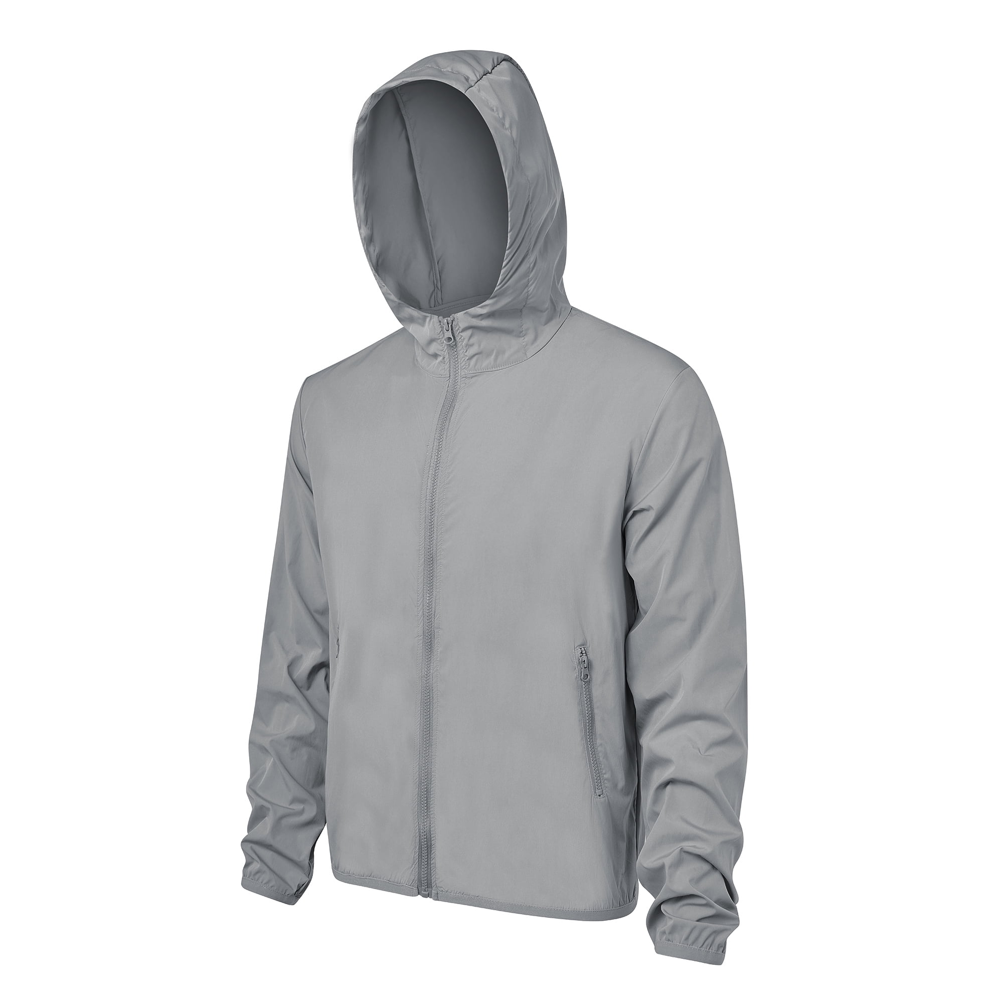 Men's Waterproof Hooded Jacket, Lightweight Packable Windbreaker for ...