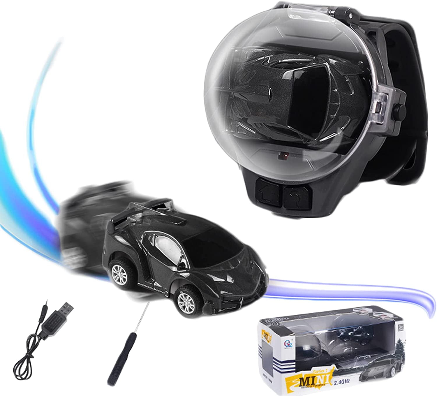 HEJULIK 2022 New Mini Remote Control Car Watch Toys - 2.4 GHz Cute ...