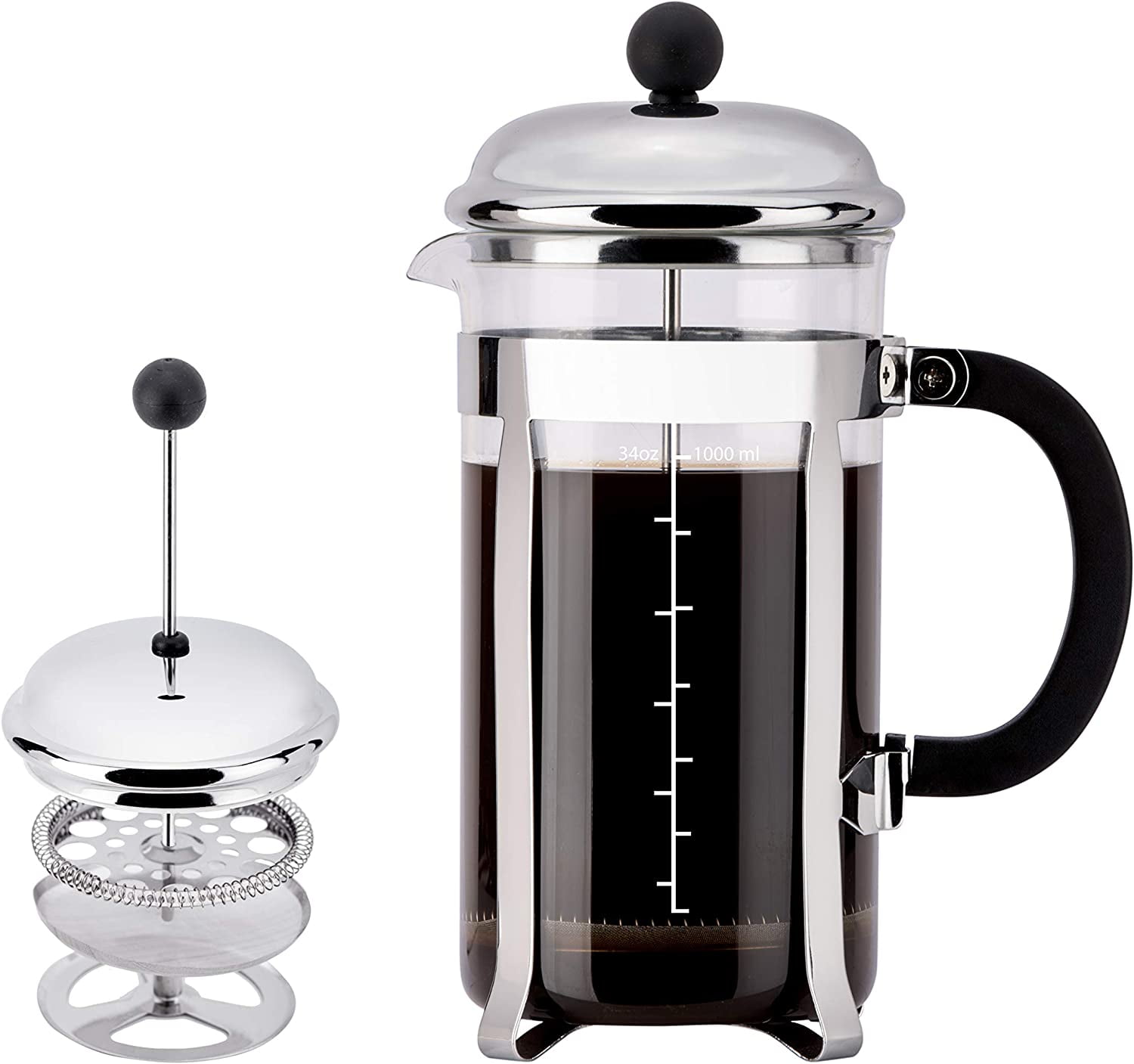 Mixpresso French Press Coffee Maker Tea Brew Maker with 4 Layer ...